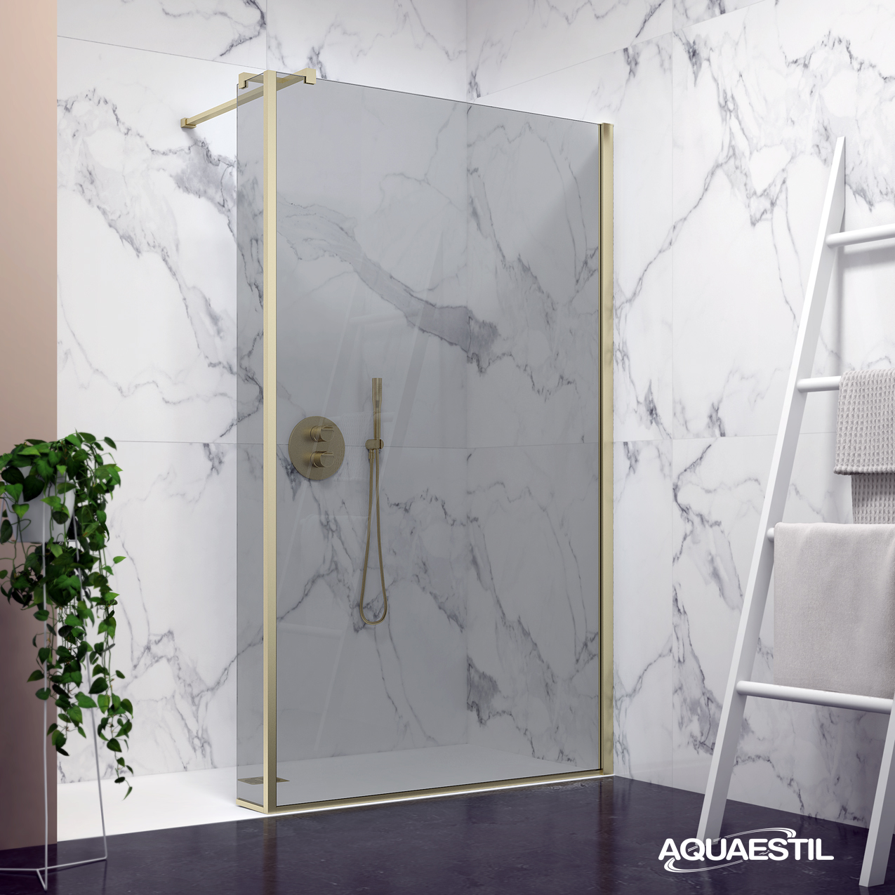 Tuš kabine in paravani - Zenith Wall +L - Aquaestil