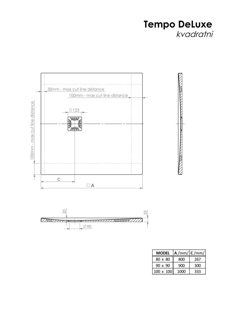 Shower trays - Tempo DeLuxe - Aquaestil